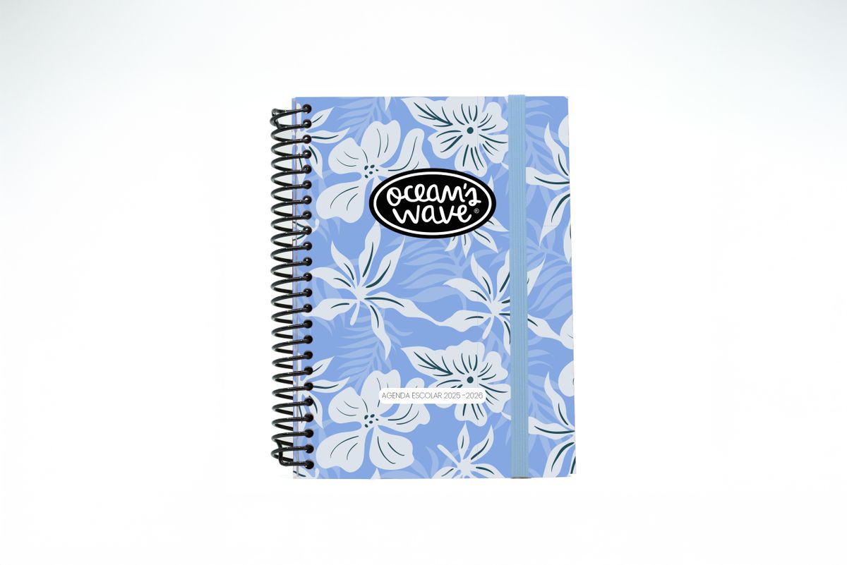 Agenda escolar Ocean´s Wave 25-26 A6 Tapa Cartón Día Página Bora Bora ...