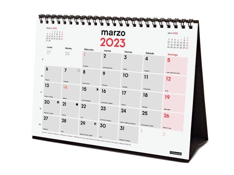 Calendario Finocam neutro sobremesa para escribir. Tamaño S. 2023 ... Calendario Finocam neutro sobremesa para escribir. Tamaño S. 2023 ...