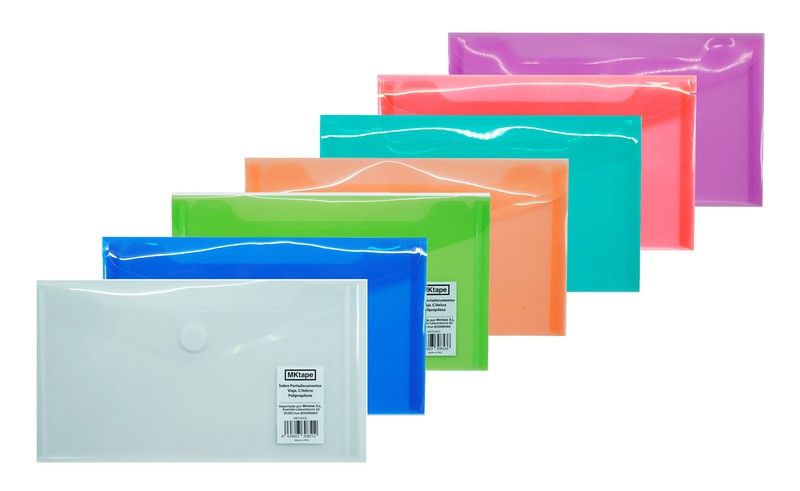 Sobre portadocumentos de viaje con cierre de velcro. 7 colores — Cartabon